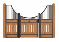 China Portable Free Standing Horse Stall Kits , Solid Welded One Piece Box Stall Fronts for sale