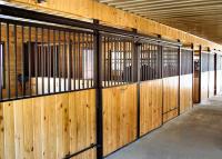 China Portable Free Standing Horse Stall Kits , Solid Welded One Piece Box Stall Fronts for sale
