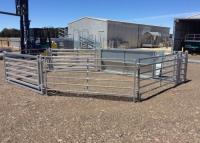 China Feedlot Stock Cattle Yard Panels With Durable Metal Movable Round Gate for sale