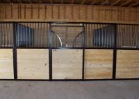 China Classic Bamboo Infill Horse Stall Panels 50 * 50mm Steel Frame Tube for sale