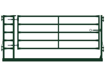 China Green Portable Livestock Fence Panels , Sheep / Goat Corral Panel With Gate for sale