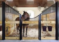China Colored Painted Horse Barn Stalls 12 Guage Steel Formed U Channel Divider Walls for sale
