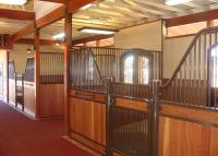 China Custom European Horse Stalls Panels Low Stall Front Design Adjustable Latch Plate for sale