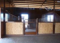China Customised Front Panel Wooden Horse Stable Wood Material Longlife Time for sale