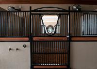 China Swing Door Professional Horse Stall Fronts Durable Wooden Bamboo Material for sale