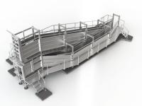 China Standard Outdoor Livestock Loading Ramp , 4.7m Deluxe Portable Sheep Ramp for sale