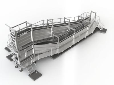 China Standard Outdoor Livestock Loading Ramp , 4.7m Deluxe Portable Sheep Ramp for sale