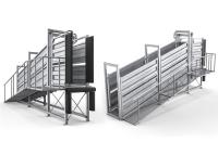 China Standard Outdoor Livestock Loading Ramp , 4.7m Deluxe Portable Sheep Ramp for sale