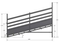 China Custom Leveled Livestock Loading Ramp Plans Hardwood Timber Floor for sale