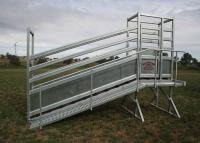 China Adjustable Mobile Cattle Ramp Overhead Bracing 3.6 / 4.8m Fixed Height for sale
