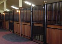 China V Front Movable Horse Stalls , Horse Stall Front Kits With Full Grill Swing Door for sale