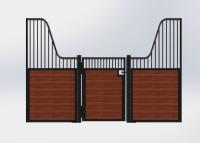 China Free Standing European Horse Stalls Sliding Door 2 Horses Small Size for sale