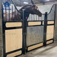 China Powder Coated European Horse Stalls With Swing Door Customized Height Weatherproof Design for sale
