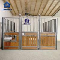 China European Horse Stalls with Welded Bamboo Front Panels Customizable 4.0m Length Galvanized Finish for sale