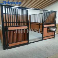 China Powder Coated European Horse Stalls Front Panels Bamboo Fillin Wood Weatherproof for Farms for sale