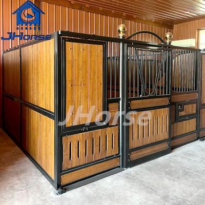 China 2.2m European Horse Stalls Swing Door Or Sliding Door Bamboo Fill In Wood Material for sale