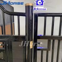 China Modern bamboo horse stable with Welded Steel Structure Bamboo Fillin Wood Customized Color for sale