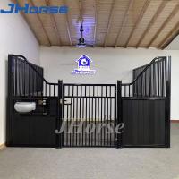 China Modern bamboo horse stable with Welded Steel Structure Bamboo Fillin Wood Customized Color for sale