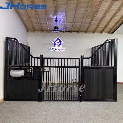 China Modern bamboo horse stable with Welded Steel Structure Bamboo Fillin Wood Customized Color for sale