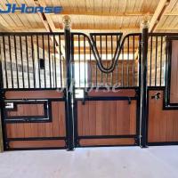 China Horse Stable Equipment With Powder Coated Or Galvanized Finish European Horse Stalls for sale