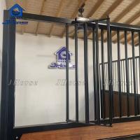 China Horse Box Stable Door Exterior Mesh Horse Stall Front With Hay Feeder European Horse Stalls for sale