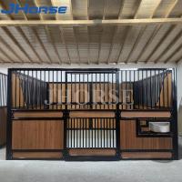 China Customizable Horse Stable Fronts With Weatherproof Steel And Wood Construction European Horse Stalls for sale