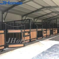 China Customized Strength Beautiful Stable Wooden Stall Fronts With Swing Door Or Sliding Door For Farms for sale