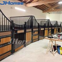 China 3.0m Welded Horse Stall Fronts with Bamboo or Customized Fillin Wood for sale
