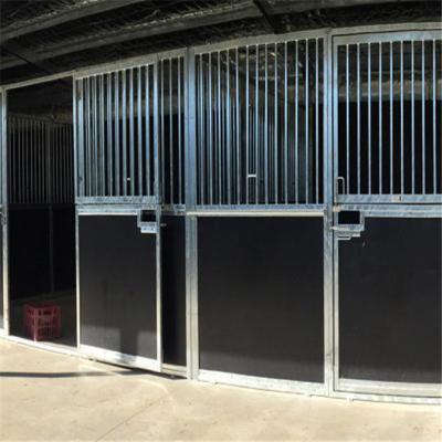 China Economical Horse Stable Box Hot Dipped Galvanized Black Powder Coated Finish for sale