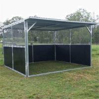 China Customized Wood Material Horse Stable Box Easy Assembly In Black Color for sale
