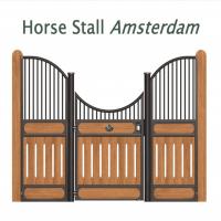 China Modular Galvanized Horse Stall Fronts Panels with sliding door for sale