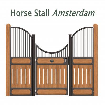 China Modular Galvanized Horse Stall Fronts Panels with sliding door for sale
