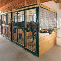 China Customized front panel wooden horse stable bamboo material horse stall for sale