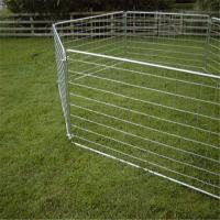 China Powder Coated Metal Livestock Fence Panels Farm Cattle Rail Double Gate for sale