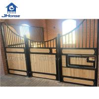 China Low Cost Horse Farm Pine Wood Galvanized Equine Products Horse Stall Front Door for Horse Stable with Feeder for sale