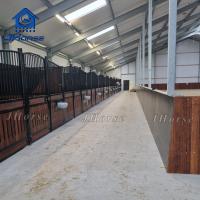 China Hot Dipping Galvanized Portable Horse Stable With Low Maintenance And Customizable Swing Door for sale