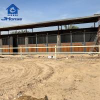 China Customized Horse Stall Fronts With Welded Weave Technique 2.3m Height Steel And Bamboo for sale
