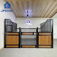 China 2.3m Height Horse Stall Fronts Powder Coated Or Galvanized Steel And Bamboo Or Customized for sale