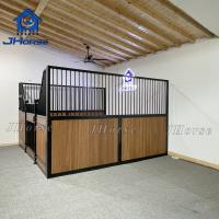 China 2.3m Height Horse Stall Fronts Powder Coated Or Galvanized Steel And Bamboo Or Customized for sale