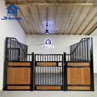 China Customized Horse Stall Fronts Made Of Steel And Bamboo For Stable Welded Weave Technique for sale