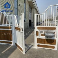 China Horse Stable Stall With Swing Door And Pine Fillin Wood Type Horse Stall Fronts for sale