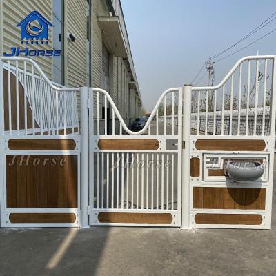 China Horse Stable Stall With Swing Door And Pine Fillin Wood Type Horse Stall Fronts for sale