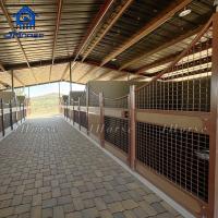 China Strong Durable Easily Assembled Portable Horse Stall Panels Bamboo Horse Stable Box for sale