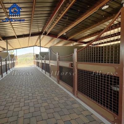 China Strong Durable Easily Assembled Portable Horse Stall Panels Bamboo Horse Stable Box for sale