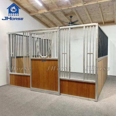China Horse Farm Equipment Horse Stall Panels High Resistant Bamboo Horse Stable Fronts Anti Insect With Sliding Door for sale