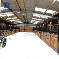 China European Luxury Horse Stable Interior Wall Panels Internal Bamboo Horse Stall With Rolling Feeder Stable for sale