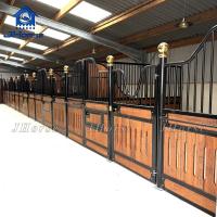 China European Luxury Horse Stable Interior Wall Panels Internal Bamboo Horse Stall With Rolling Feeder Stable for sale
