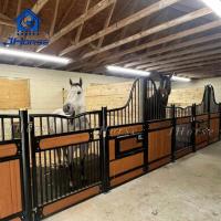 China European Style Powder Coated Bamboo Infill Metal Luxury Horse Stable Horse Stall Front Panels for sale