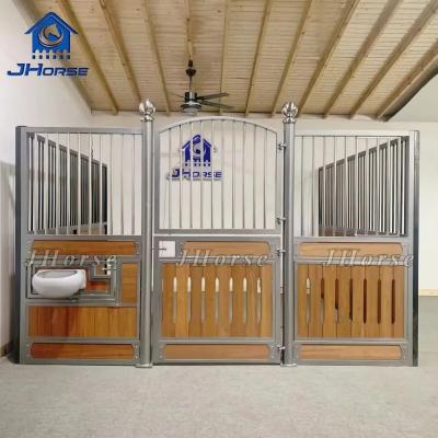 China High Quality European Style Stables Galvanized Bamboo Filling Permanent Stables for sale