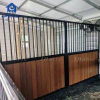 China Flexible Portable Bamboo Wooden Prefabricated Portable Horse Stall Box Horse Stable With Steel Frame for sale